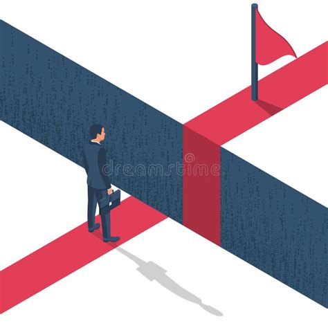商人障碍隐喻 战胜逆境 向量例证 插画 包括有 设计 阻碍 障碍 商业 隐喻 领导 护拦 238879936