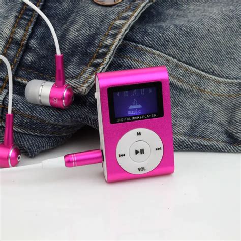 Portable MP3 LCD Screen Metal Mini Clip MP3 Player With Micro TF SD Card Slot Sport Mp3 Music
