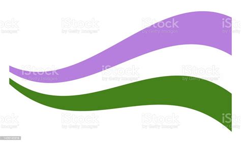 젠더퀴어 프라이드 물결 모양의 깃발 인권 Lgbtqia 문화에 대한 스톡 벡터 아트 및 기타 이미지 Lgbtqia 문화