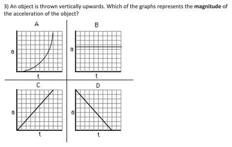 solved 3 an object is thrown vertically upwards which of