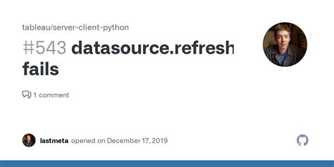 Datasource Refresh Fails Issue Tableau Server Client Python