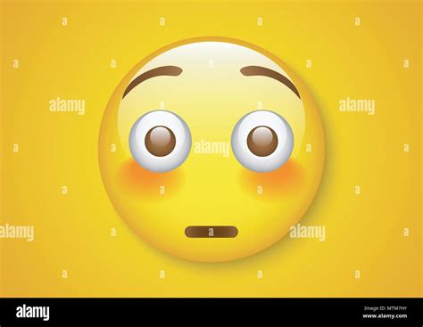 Vektor Design Von Emoticon Ausdruck Peinlich Gesicht Stock Vektorgrafik