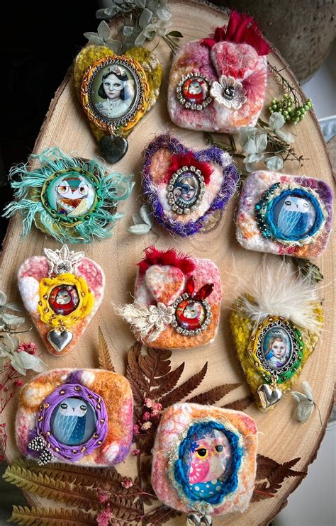 Alice In Wonderland Textile Brooch Pin Bunny Brooch Alice Etsy