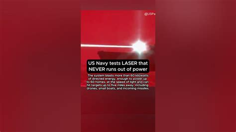 Us Navy Tests Laser That Never Runs Out Of Power🔥 Youtube