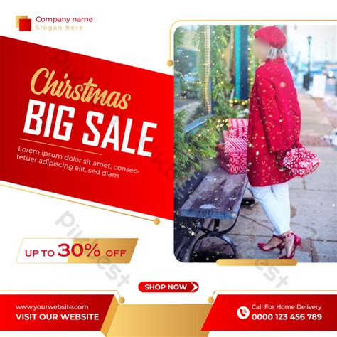 Christmas Big Sale Social Media Template Ai Free Download Pikbest