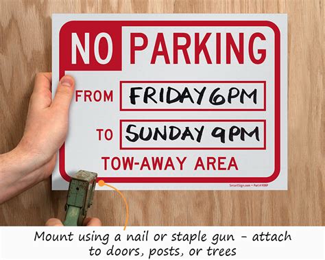 Polystyrene Sign Packs No Parking Property And Temporary Signs