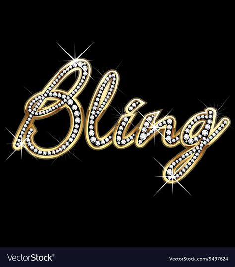 Bling Bling Word Royalty Free Vector Image Vectorstock