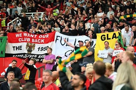 Thousands Of Man Utd Fans Perform Sit In Protest Against The Glazers At