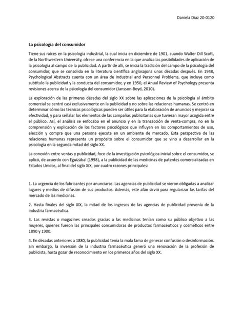 La Psicologia Del Consumidor Pdf Sicología Publicidad