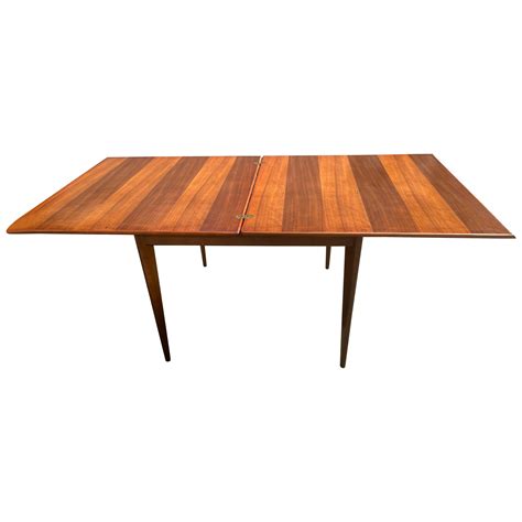 Nils Jonson Rosewood Fliptop Extendable Table With Brass Hinges For