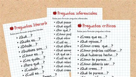 Pistas para formular preguntas literales inferenciales y críticas