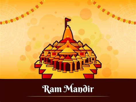 Premium Vector Creative Vector Illustration Of Ayodhyas Ram Mandir
