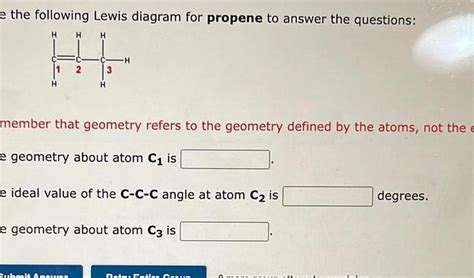 [answered] E The Following Lewis Diagram For Propene To Answer The Kunduz