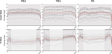 Coverage Plot Of Polymerase Segments From Swab‐ngs Compared To Vi‐ngs