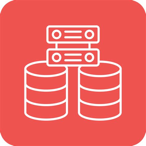 Database Multicolor Round Corner Line Inverted Icon 12764025 Vector Art