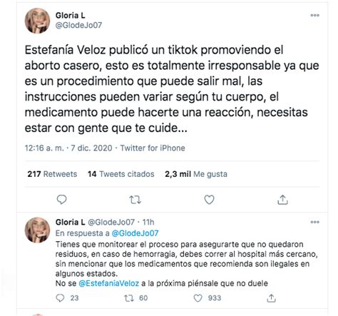 Críticas E Indignación Por Tiktok De Estefanía Veloz Sobre Aborto Con