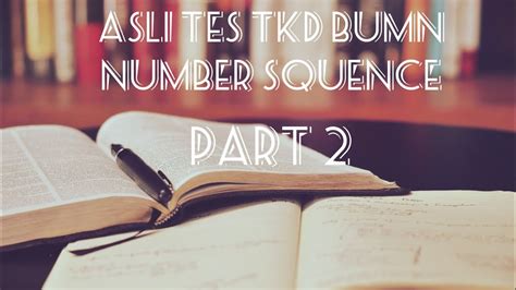 Part Soal Asli Tkd Bumn Number Squence Youtube