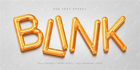 Premium Psd Blink 3d Style Text Effect