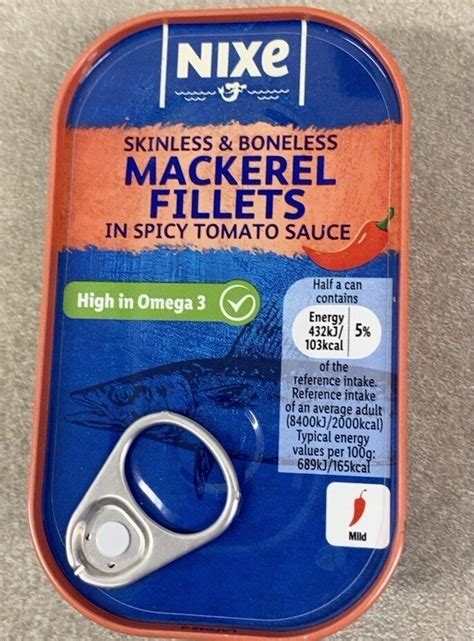 Mackerel Fillets In Spicy Tomato Sauce Nixe 250g