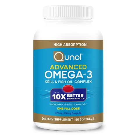 Advanced Omega 3 Krill And Fish Oil Softgels 250mg Qunol