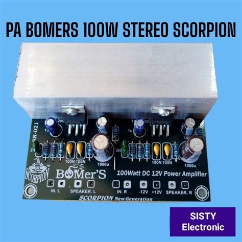 Jual Power Amplifier 100w Stereo Dc 12v Boomers Shopee Indonesia