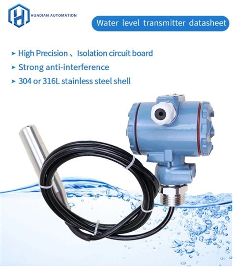 Analog Water Tank Liquid Level Transmitter Hydrostatic Level Indicator