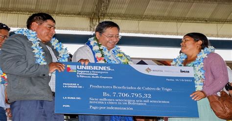 Presidente Entrega Cheque Por Más De Bs 77 Millones Para Indemnizar A