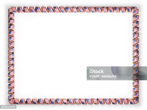 프레임과 리본 미국 플래그 황금 밧줄에서 테두리의 테두리 3 차원 일러스트 레이 션 공란에 대한 스톡 사진 및 기타 이미지 공란 교육 디자인 Istock