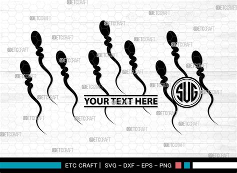 Sperm Monogram Male Anatomy Silhouette Graphic By Pixel Elites