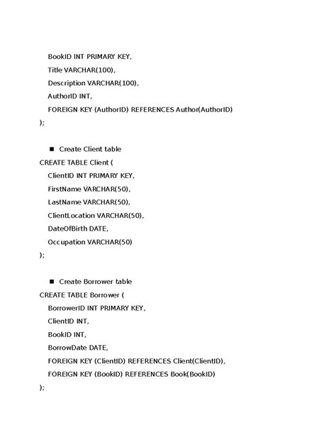 Computer Science 204 Assignment 1 Database Creation And Management