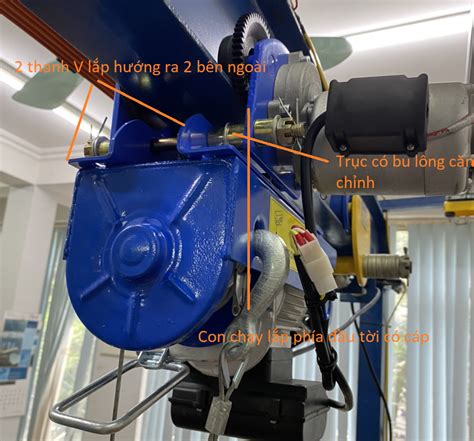Tời điện mini có di chuyển ngang HR400 200 400kg cáp 20m hãng Kawasaki Công ty cổ phần công