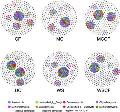 Co-occurrence network analysis of cultivated loessial soil fungi ...