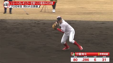 【画像】【カープ】小園海斗 目指すはショートで全試合出場 プロ6年目にかける思いに迫る！ 13 21 ライブドアニュース
