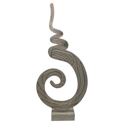 Murano Swirl Art Glass Abstract Sculpture For Sale At 1stdibs
