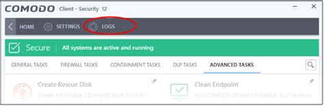 How To View Logs In Comodo Client Security CCS