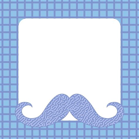 Marco De Fotos Del Día Del Padre Con Icono De Bigote Con área De Espacio De Copia Adecuado Para