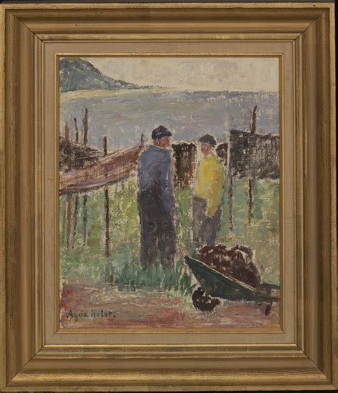 Agda Holst Oil On Panel Signed Bukowskis