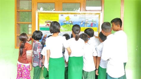 ပန်းတောင်းမြို့နယ် အခြေခံပညာကျောင်းများသို့ နယ်လှည့်စာကြည့်တိုက်၊ နံရံကပ်စာစောင်ပြပွဲ၊ ဓာတ်ပုံပ