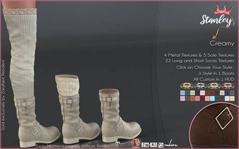 Second Life Marketplace Zk Stanley Boots Creamy