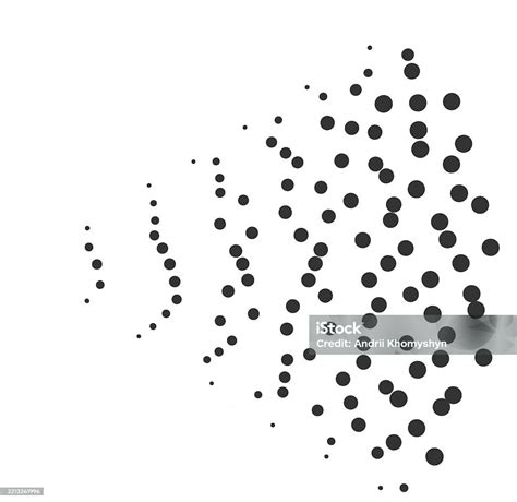 음파 또는 데이터 전송을 나타내는 추상적인 도트 패턴입니다 기술 커뮤니케이션 또는 오디오 관련 테마에 적합한 개념적 그래픽입니다 미니멀리스트 감소에 대한 스톡 벡터 아트 및