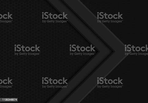 어두운 육각형 메쉬 디자인 현대 미래 배경 벡터 일러스트 레이 션에 추상 검은 화살표 방향 0명에 대한 스톡 벡터 아트 및 기타 이미지 Istock