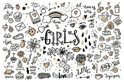 Woman Thinking Icon Business Card Logo Doodle Art Doodles