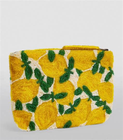 Womens The Jacksons Yellow Beaded Lemon Clutch Bag Harrods Us