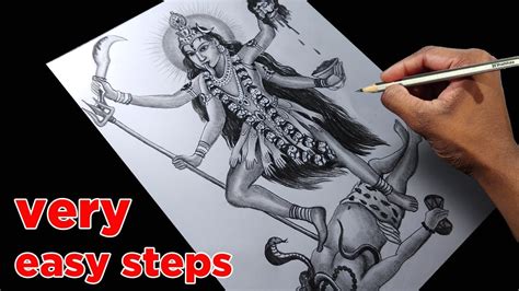Maa Kali Angry Sketch Outline Maa Kali Face Sketch