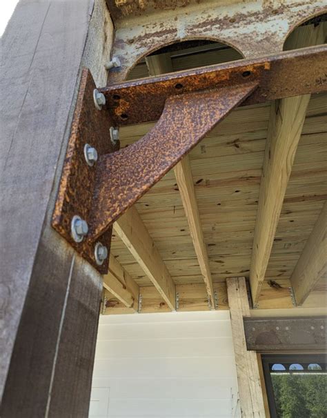 Heavy Duty Steel Beam Support Bracket Rustic Timber Corbel ไม้