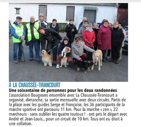 Article du Courrier Picard du 5 fév19 Marche Bougeons avec la Chaussée Tirancourt