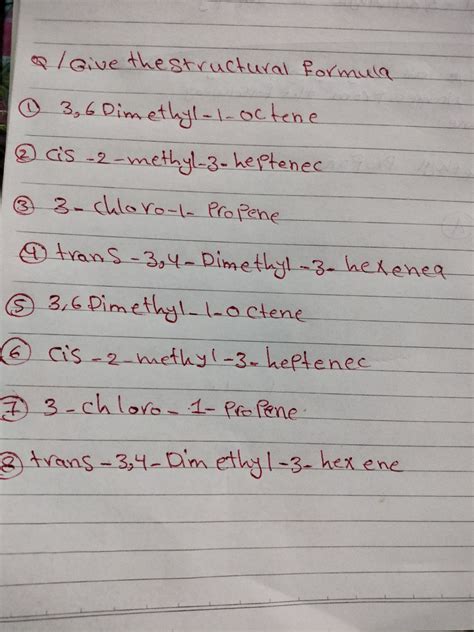 Octene Structural Formula