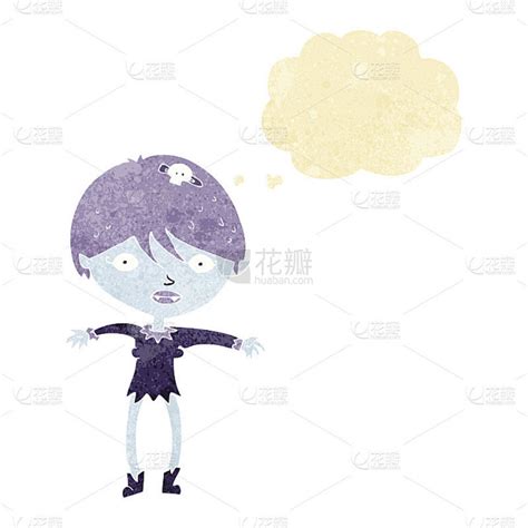 卡通吸血鬼女孩与思想泡沫