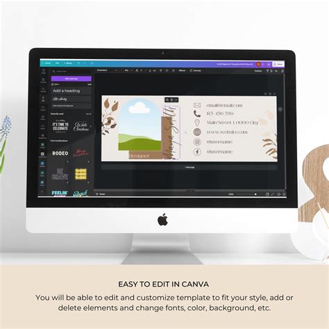 Email Signature Template Gmail Canva Template Editable In Canva Email