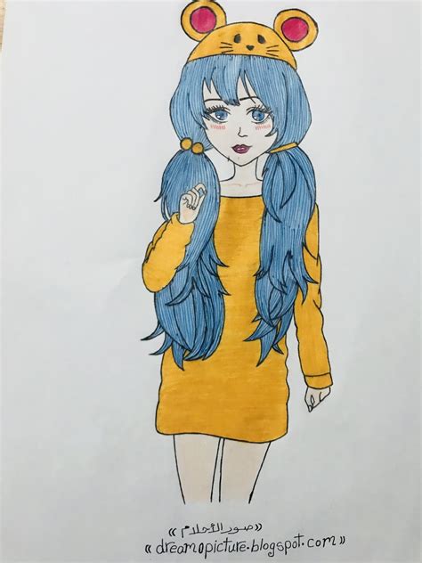 رسم بنات كرتون لبس رسمي